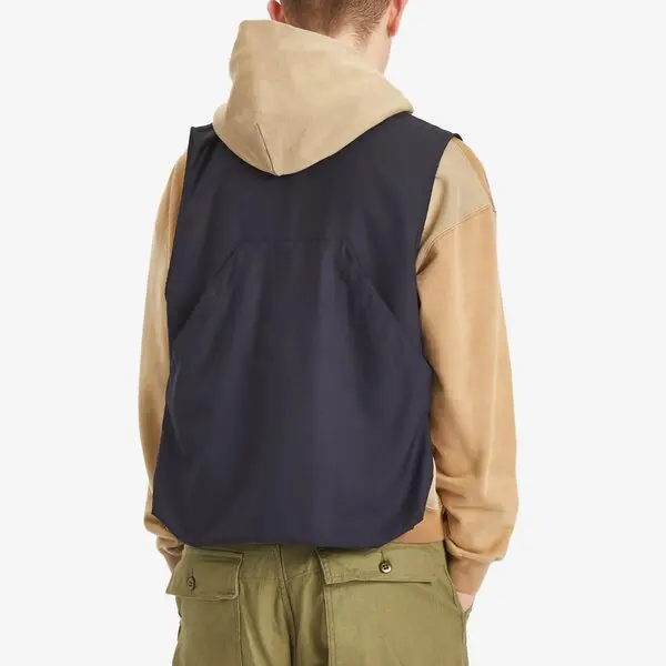 トップス Engineered Garments Vest - Tropical Wool Engineered Garments Fowl Vest - Dark Navy Tropical Wool | Editorialist